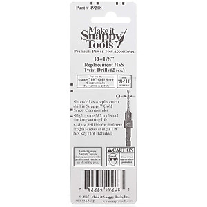 Make it Snappy Tools 1/8 Inch Replacement HSS Drills (2 Pcs.) #49208