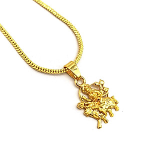 chain Pendant sherawali maa kali durga maa Gold Plated locket Jewelry Set 7614