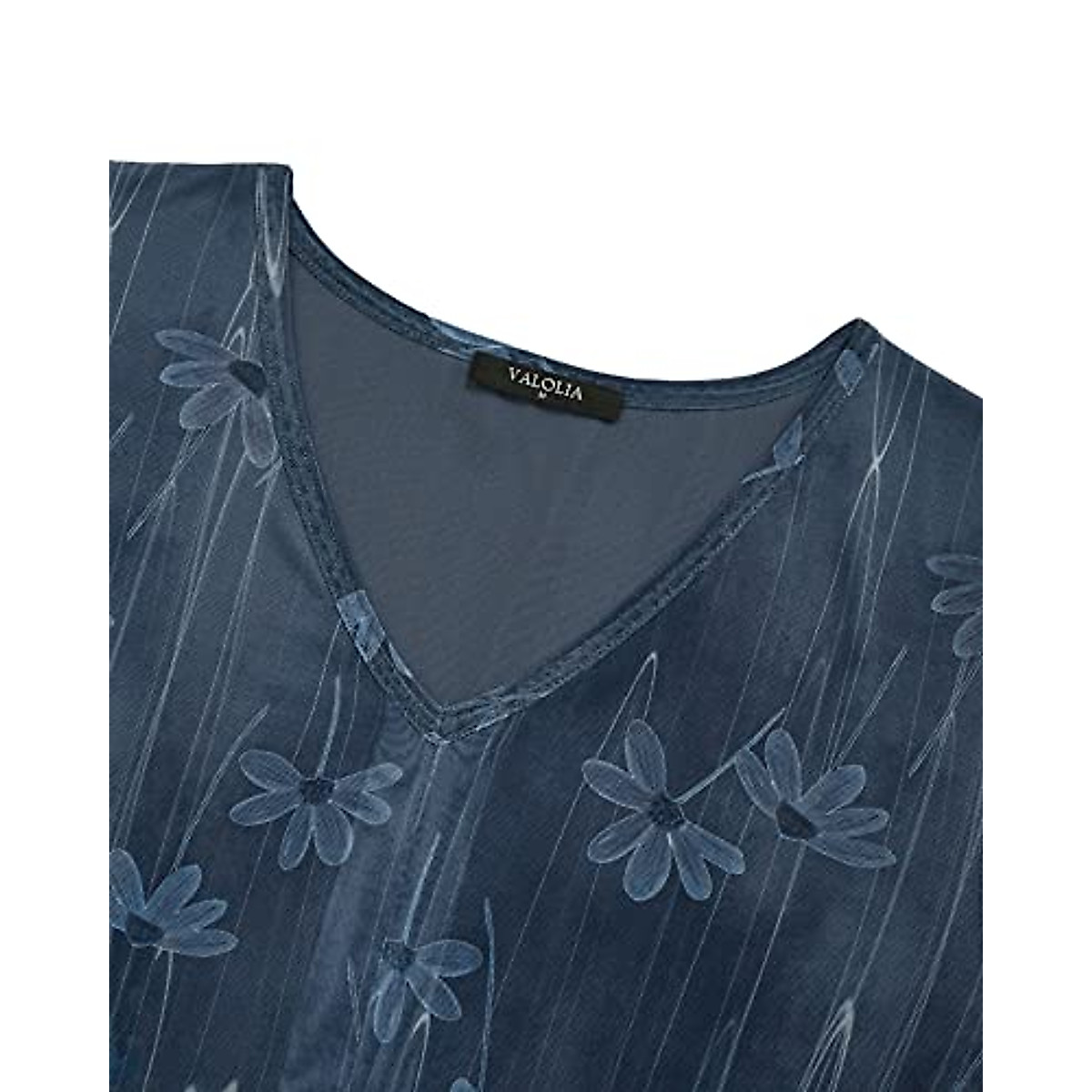 VALOLIA Women Half Sleeve Top and Blouses, Work Clothes for Women Office, Womens Dressy Tops Pretty Flowy Tunic Tops Casual Spring Summer Outfits Evening Tops for Women Elegant Classy Grey XL