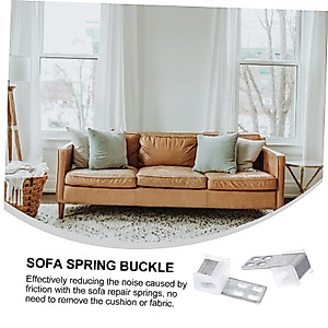 CHILDWEET 20pcs Sofa Spring Clipped Button Cushion Support for Sagging Couch Furniture Repair Kit Sofa Couch Thomasville Furniture Wire Repair Kit Couch Support Plastic Electric Wire Iron