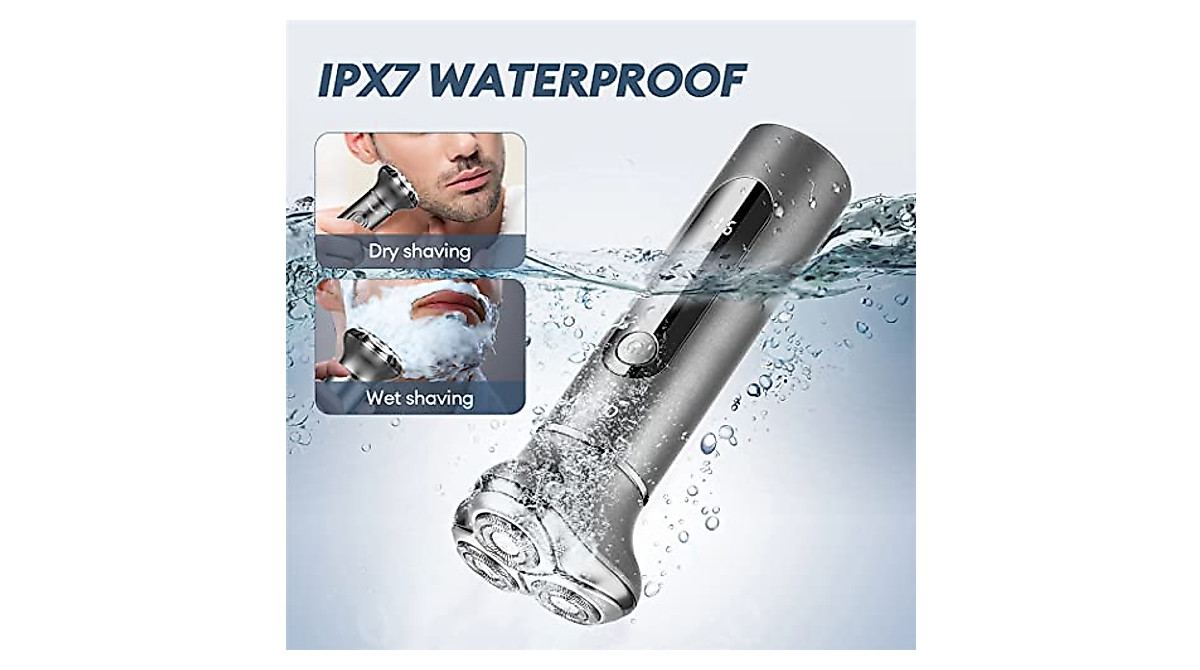CkeyiN Men's Electric Shaver - 4-in-1 Cordless Waterproof Razor