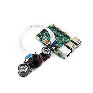 Waveshare Raspberry Pi IR-Cut Camera Module Kit 5MP OV5647 Sensor Supports Night Vision Embedded IR-Cut Better Image in Both Day and Night for RPi Zero /3 Model B/2B/ B/B+/A