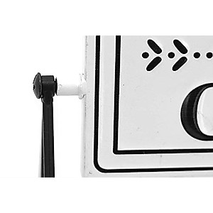 Bar Open and Closed Reversible Sign Metal Tabletop Decal, Embossed Metal Words Modern Freestanding Sign, White/Black