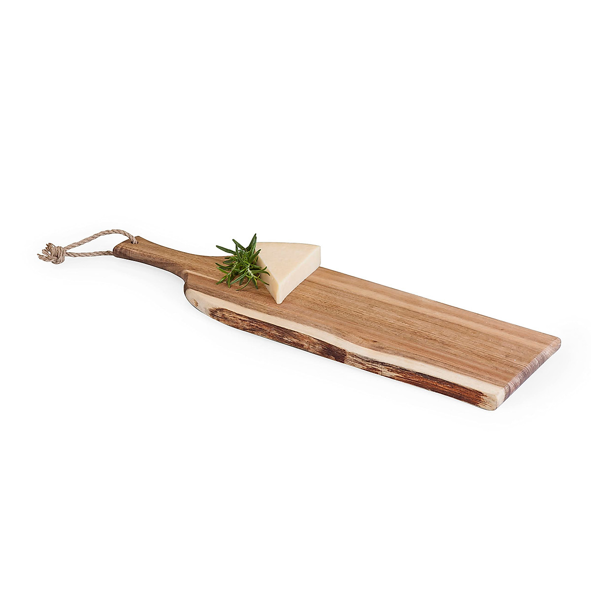PICNIC TIME NHL New York Islanders Artisan 24" Acacia Charcuterie Board with Raw Wood Edge - Cheese Board - Serving Platter