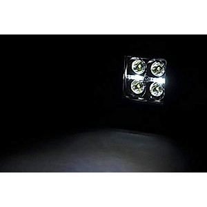 Rough Country 2" Black Series Square LED Cube Lights | White DRL - 70903BLKDRL