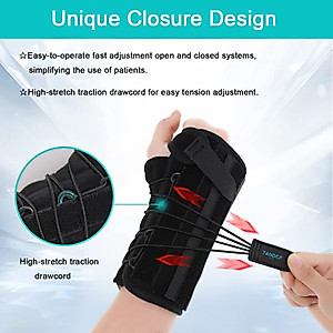 TANDCF bestlife Unisex Universal Wrist Lacer Wrist Brace for Carpal Tunnel Syndrome & De Quervain’s Syndrome,Adjustable Night Wrist Support Brace with Splints Right Hand For Women & Men,Great for Wrist Pain,Sprain,Sports Injuries,Joint Instability,Arthrit
