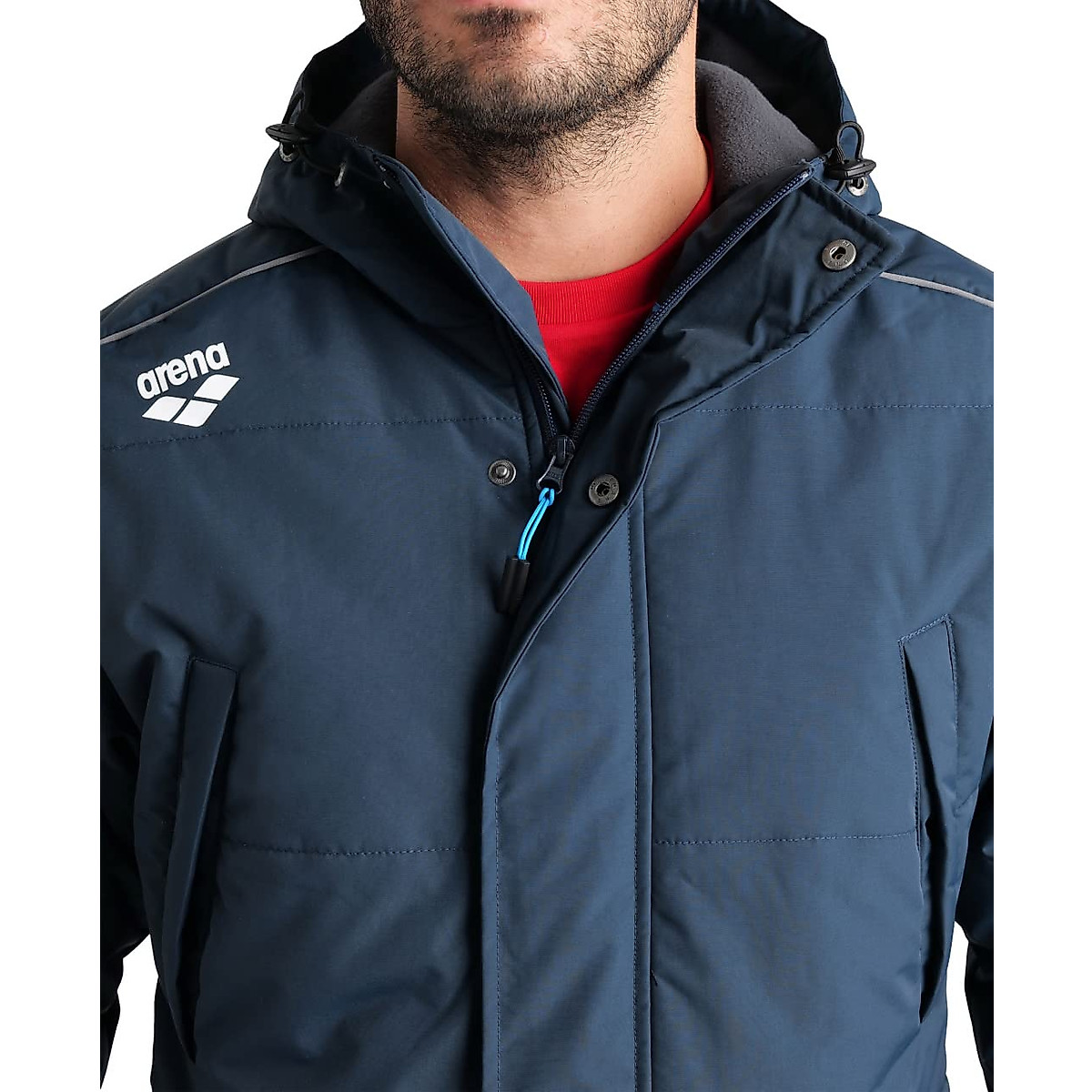 arena Standard Team Unisex Solid Parka, Navy, XX-Small