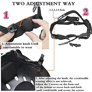 JFFCESTORE Tactical Mask and Fast Helmet,Protective Full Face Clear Goggle Skull mask Dual Mode Wearing Design, Adjustable Helmet Chin Strap Large Size for Adult (Mask+Helmet Black)