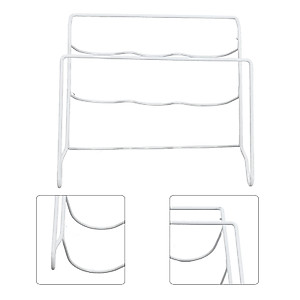 KWQBHW Fridge Wine Rack Water Bottle Holder Refrigerator Bottle Rack Hanging Drink Bottles Shelf Metal Wine Storage Organizer for Kitchen Holds 3 Bottles