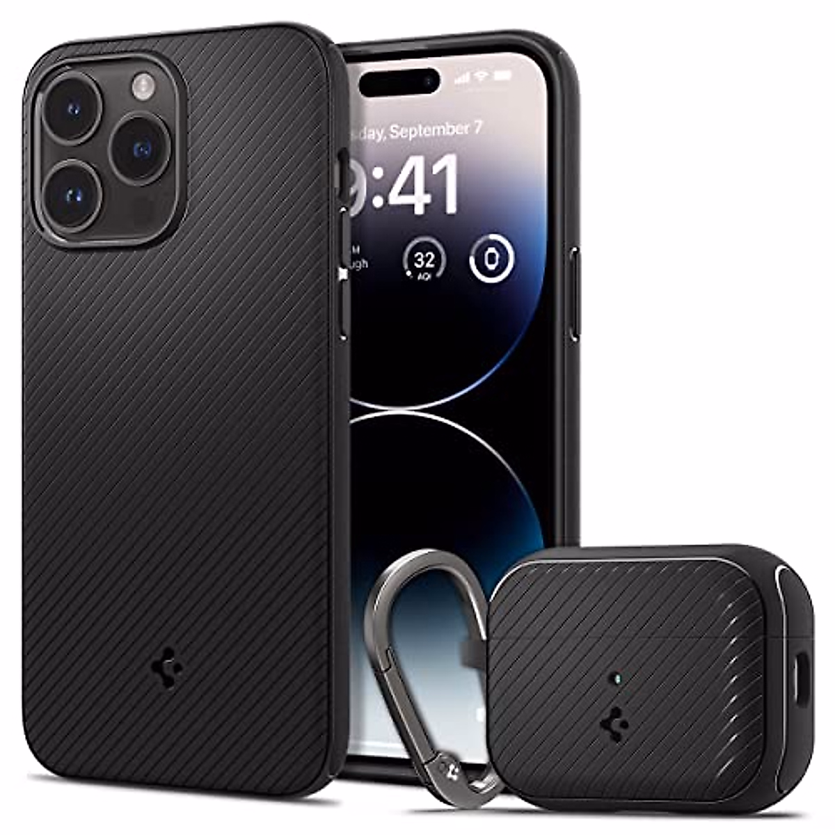 Spigen Mag Armor (MagFit) Designed for iPhone 14 Pro Case and Mag Armor Designed for AirPods Pro 2nd Generation Case