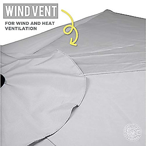 Punchau 6 Ft Outdoor Patio Umbrella, Easy Open/Close Crank and Push Button Tilt Adjustment - Gray Market Umbrellas