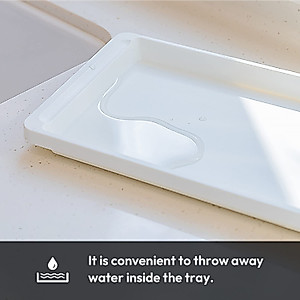 carrotez Bottle Drying Rack, Cup Drying Rack,Tumbler Drying Rack with Drain Tray - Bottle with Narrow and Wide Openings with Various Capacity, Different Bottle Type, Mug Type and Cup Type - White