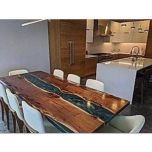 Handmade Epoxy Table Live Edge Wooden Table Epoxy Resin River Table Natural Wood Dining table Natural Epoxy Table Resin Table