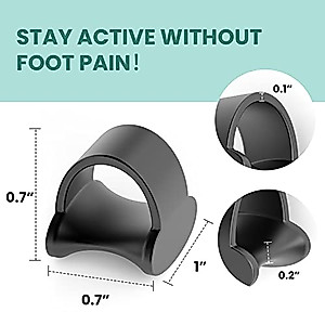 Welnove Pinky Toe Separator, 12 Pcs Black Gel Toe Spacers Bunion Corrector for Feet Women and Man, Little Toe Cushions for Curled Overlapping