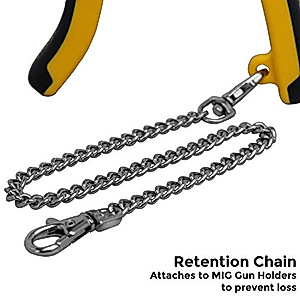 Strong Hand Tools PM12 Deluxe MIG Welding Plier, 8", Rounded & Flat Face Hammer, Fine & Coarse File, Side Pull V-Notch, Retention Chain, Ergonomic Grip