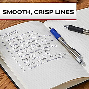 Paper Mate Profile Ballpoint Pens, Retractable Pen with Stainless Steel Barrel, 1.0 mm, Black Ink, 12 Count