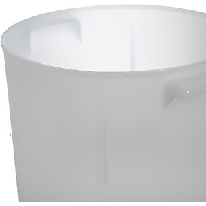 Carlisle FoodService Products Bain Marie Round Food Storage Container for Kitchens, Restaurants, Catering, Plastic, 6 Quarts, White, (Pack of 12)