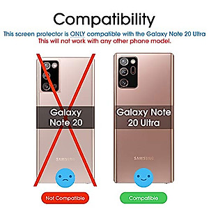 amFilm (3 Pack Camera Protector for Samsung Galaxy Note 20 Ultra, Rear-Facing Camera Tempered Glass Screen Protector (3 Pack, Black)