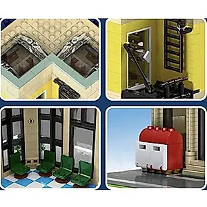 General Jim's Corner Post Office Modular Building Set - 3-Story Design with Post Office, Art School, Pottery Studio, Red Mail Truck & Realistic City Details for Architecture Lovers