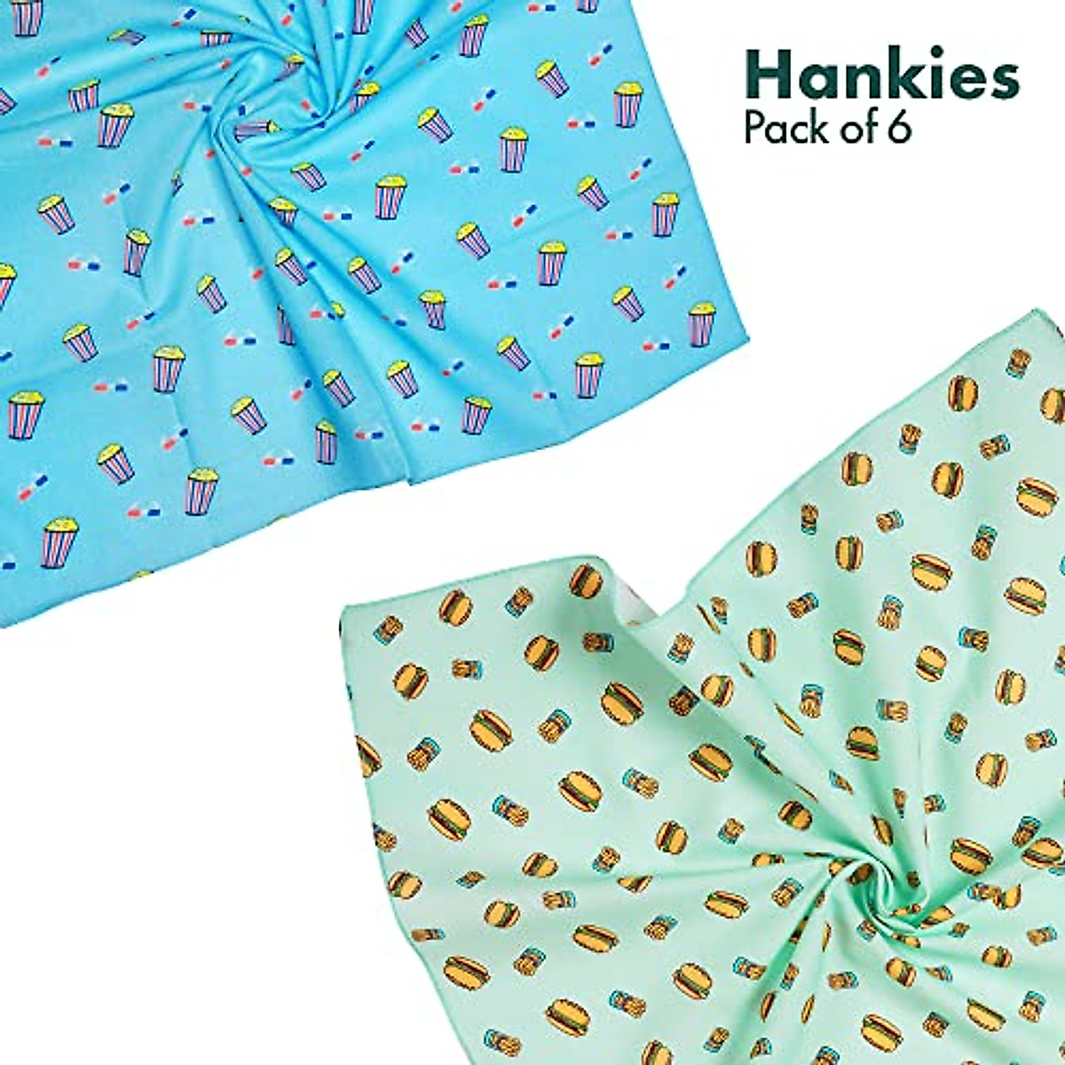 HexaFun 100% Pure Organic Cotton Unisex Handkerchief, Multi-color & Printed, Soft & Stylish