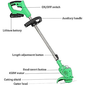 Electric Trimmer Garden Power Tools Cordless Grass Trimmer Lawn Cutter Mower Grass Cutting Machine Pruning Cutter Garden Tools-24V-2 Battery