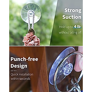 Pawfly 30 Pcs Suction Cups 0.8 & 1.2 & 1.8 Inch Clear Plastic Suction Pads for Home Organization and Decoration Strong Adhesive Sucker Holders for Kitchen Bathroom Window and Glass Door