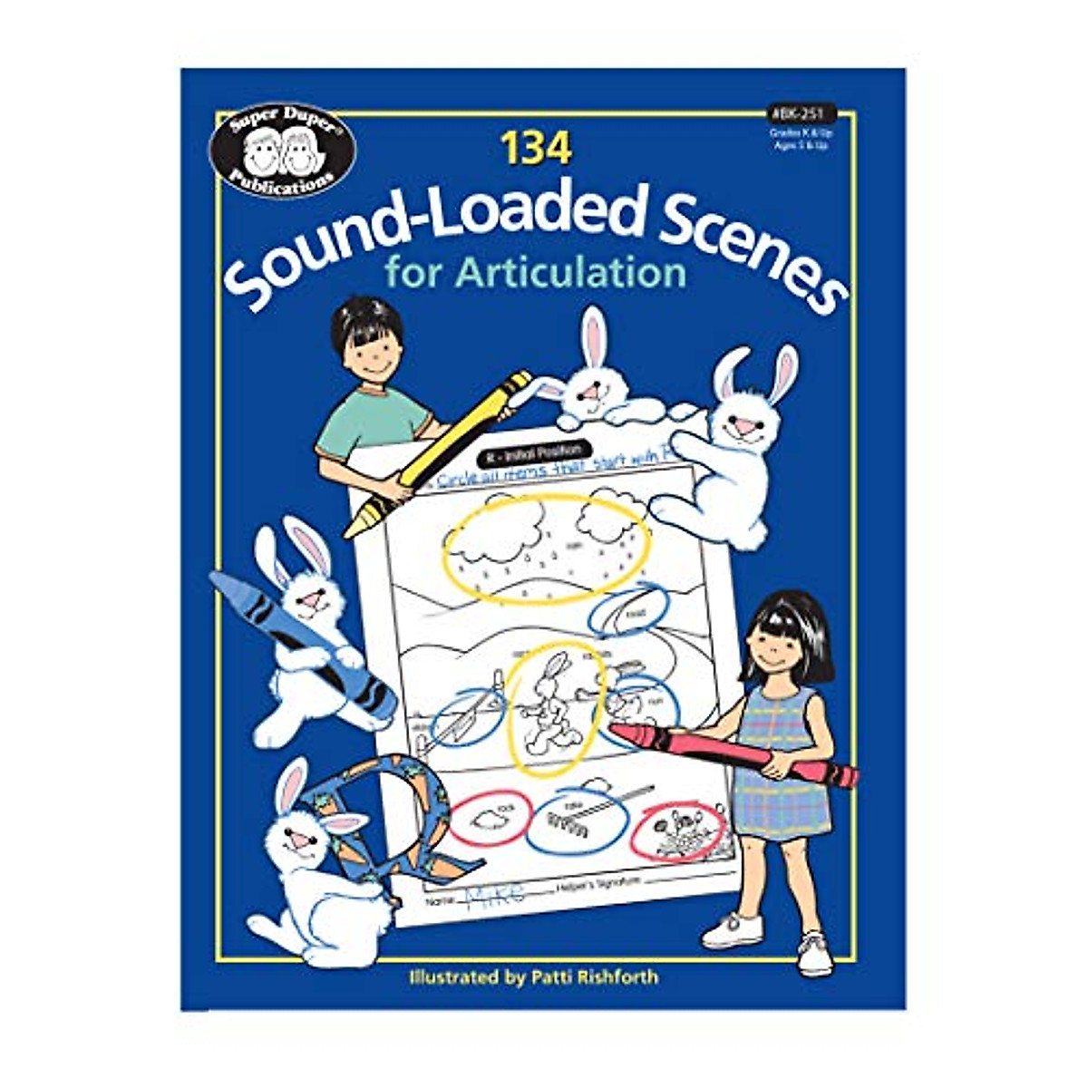 Super Duper Publications | 134 Sound-Loaded Scenes for Articulation: 20 Sounds plus Blends Book | Educational Learning Resource for Children