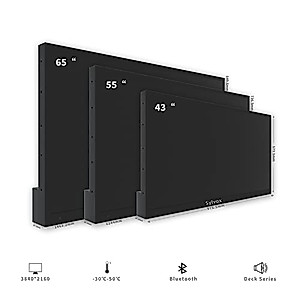 SYLVOX 65-Inch Outdoor TV, Smart TV Waterproof 4K LED Outdoor Television with Dual Speakers, Ultra-Thin High Resolution, Support Bluetooth & Wi-Fi, Commercial Grade Suitable for Partial Sun Areas