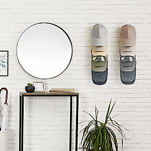 Mkono Hat Organizer for Baseball Caps, Set of 2 Vertical Hat Rack for Wall Holds up to 18 Hats, Baseball Cap Organizer Hat Hanger Holder Cap Storage Display Hook for Bedroom Closet Entryroom