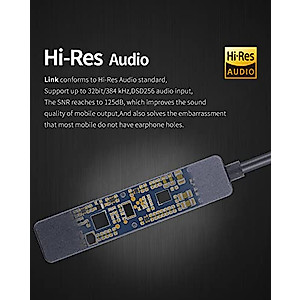 Linsoul XDUOO Link V2 USB DAC Headphone Amplifier with CS43131 Chip, Type-C Input, 3.5mm Output for Mobile Phone PC (Link V2, Gray)