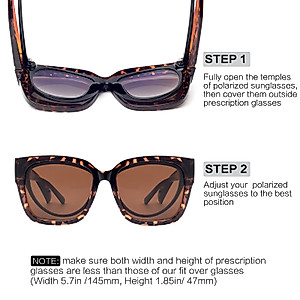 Face Shadow Polarized Sunglasses Over Glasses for Women Men, Fit Over Glasses Sunglasses Square Oversized Sunglasses UV Protection Lightweight