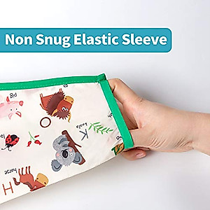 3 Pcs Waterproof Baby Bibs | Long Sleeves Weaning Smock Bib with Food Catcher Pocket for Toddler Eating | Baby Led Weaning | Full Cover Wearable Sleeved Bibs Shirt Apron Set | 6-24 Months