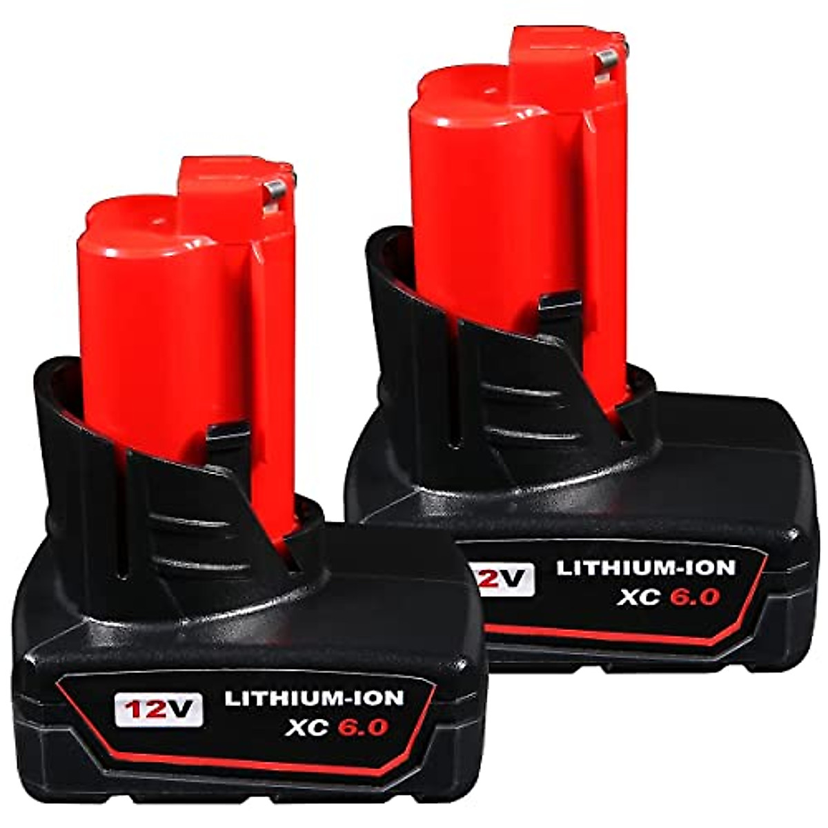 THISS 2Pack 12V 6.0AH 48-11-2411 Replacement Lithium-ion Battery for Milwaukee M 12 Battery XC 48-11-2440 48-11-2402 for Milwaukee 12v Battery