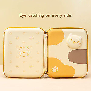 GeekShare Cute Cat 11 Inch Tablet Sleeve Case Compatible with iPad Pro(2021/2020/2018) Shockproof Case Compatible with iPad Air4/3 iPad 2020/2019 Carrying Storage Sleeve Bag with Hand Strap