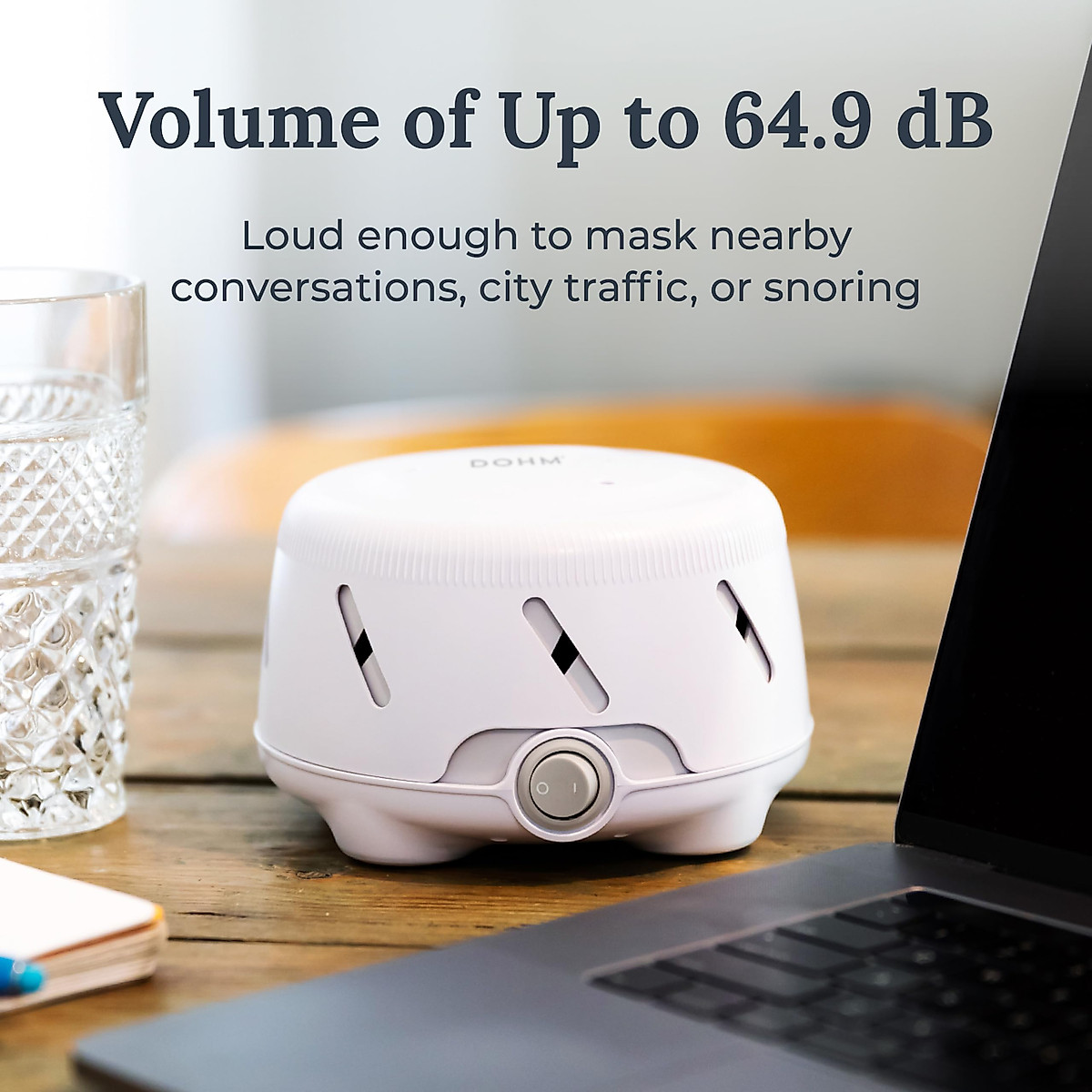 Yogasleep Dohm UNO White Noise Machine with Real Fan Inside, Adjustable Tone, Non-Looping Sound, Sleep Aid & Noise Canceling For Adults & Baby, Office Privacy, Registry Gift, Travel & Home Essential