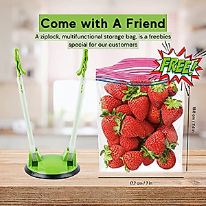 Baggie Holder - (8 Pack with 1 Ziploc Bag) Ziploc Bag Holder/Freezer Bag Holder Stand/Food Prep Bags/Ziploc Bag Holder For Filling/Bag Holder For Ziploc Bags/Plastic Freezer Bag