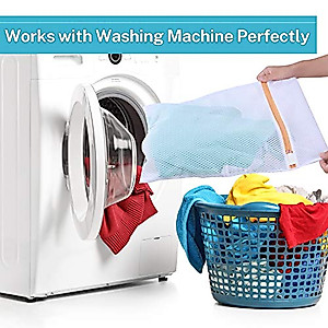 BAGAIL Set of 7 Mesh Laundry Bags for Sweater,Blouse,Hosiery,Bras,etc. Premium Wash Laundry Bags for Travel Storage Organization(7 Set)