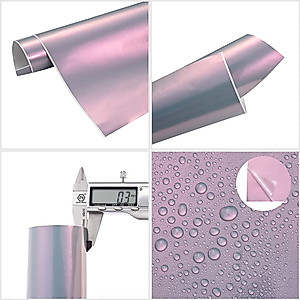 XhuangTech Chameleon Vinyl Wrap Grey to Red Adhesive Car Body Film Sticker Decal Sheet Roll Air Bubble Release DIY (Grey to Red, 60" x 11.8" （1.52M x 0.3M)