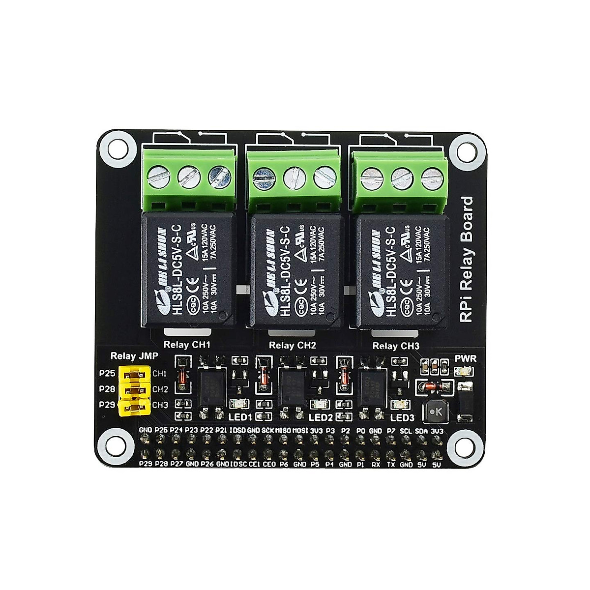 Ingcool Compatible with Raspberry Pi Expansion Board Power Relay Module Kits for Raspberry Pi 4B/3B+/3B/2B/ A+/B+ 5A 250V AC/ 5A 30V DV