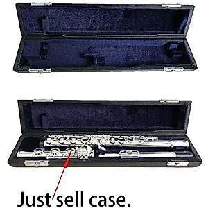 Jiayouy B Foot Joint Flute Case 17 Hole flute Bag Box PU Leather for Flute Players Musician Gift
