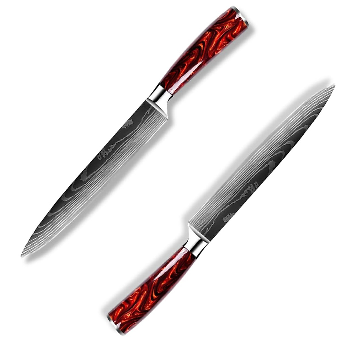 SHOKUNIN USA Ultra Sharp Premium 8-inch Stainless Steel Carving Knife - Ergonomic Design - Best for Slicing Roasts, Meats, Fruits and Vegetables - Multipurpose Knife - (8" Carving Knife)