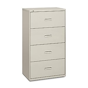 HON(R) 400, 30in. Wide Lateral File, 4 Drawers, 53 1/4in.H x 30in.W x 19 1/4in.D, Light Gray
