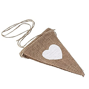 ZJHYXYH 3 Pack Natural Linen Love Heart Background Decoration Supplies Wedding Party Various Festive Decorations