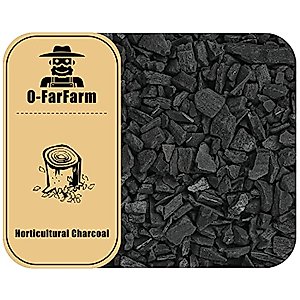 O-FarFarm Horticultural Charcoal for Potted Plants 2 QT, Hardwood Charcoal for Potting Soil Amendment, Orchids, Terrariums, and Gardening