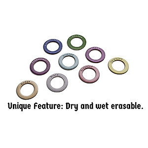 Hexers RPG Status Markers, Track Conditions Effects Spells with Simple Rings, Compatible with Dungeons and Dragons D&D DND Pathfinder Role-Playing, 80 pcs, Dry Erase Customizable