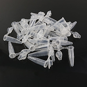 E-outstanding 0.5 ml Experimental Microcentrifuge Tube with Snap Cap for Accurate Sampling and Small Sample Storage, 200 Pieces