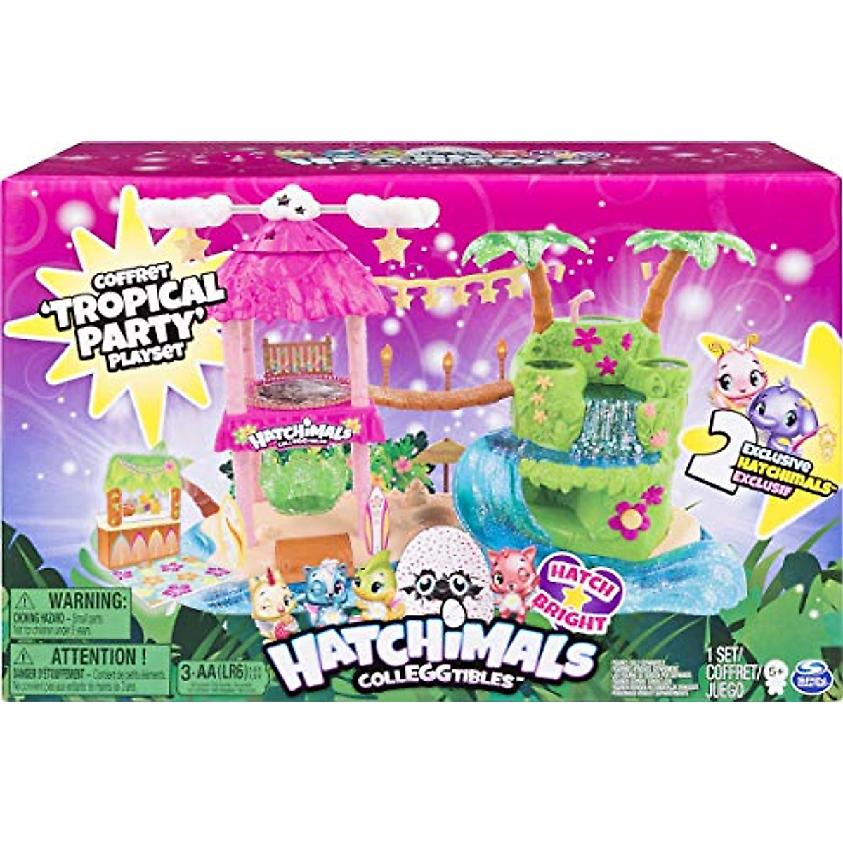 Hatchimals CollEGGtibles Tropical Party Playset with Lights, Sounds and Exclusive Season 4 CollEGGtibles, for Ages 5 and Up