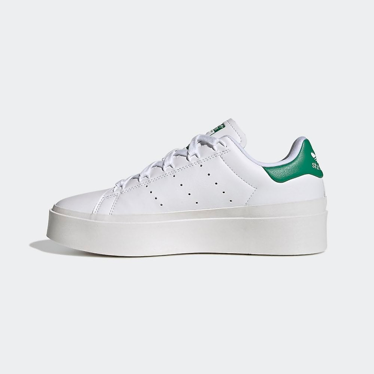 adidas Originals Women's Stan Smith Bonega Sneaker, White/White/Green, 7