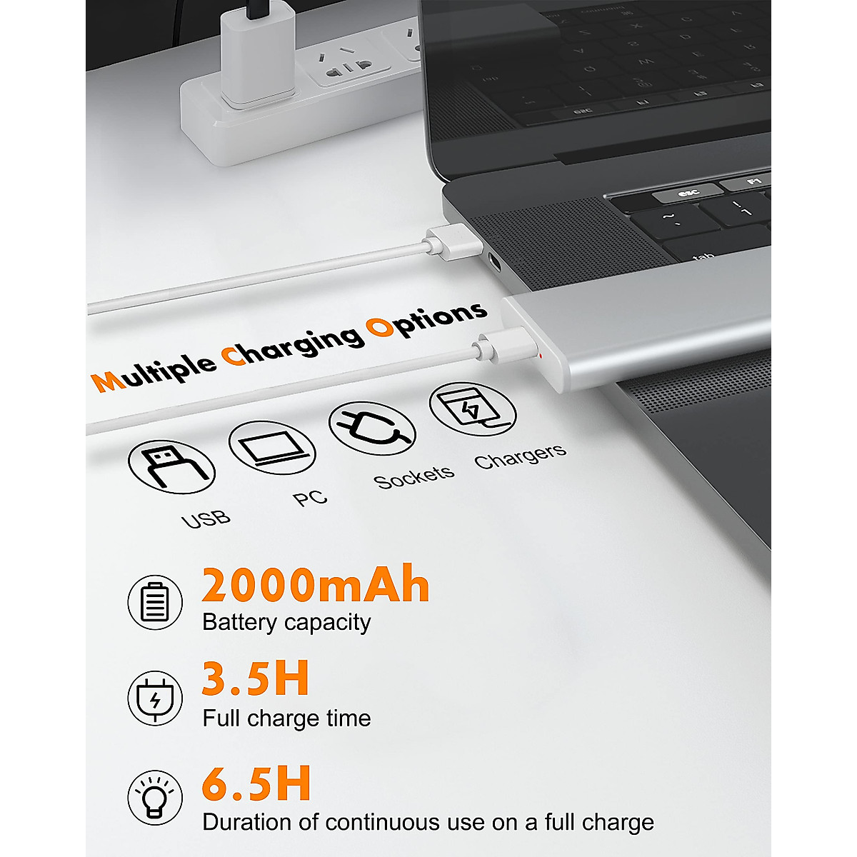 VIEYKEA Wireless Motion Sensor Under Cabinet Lighting with 3 Rechargeable Detachable Batteries, Kitchen Counter Light with Adjustable Color Temperature Dimmable Brightness for Closet(2 Pcs,13 in)