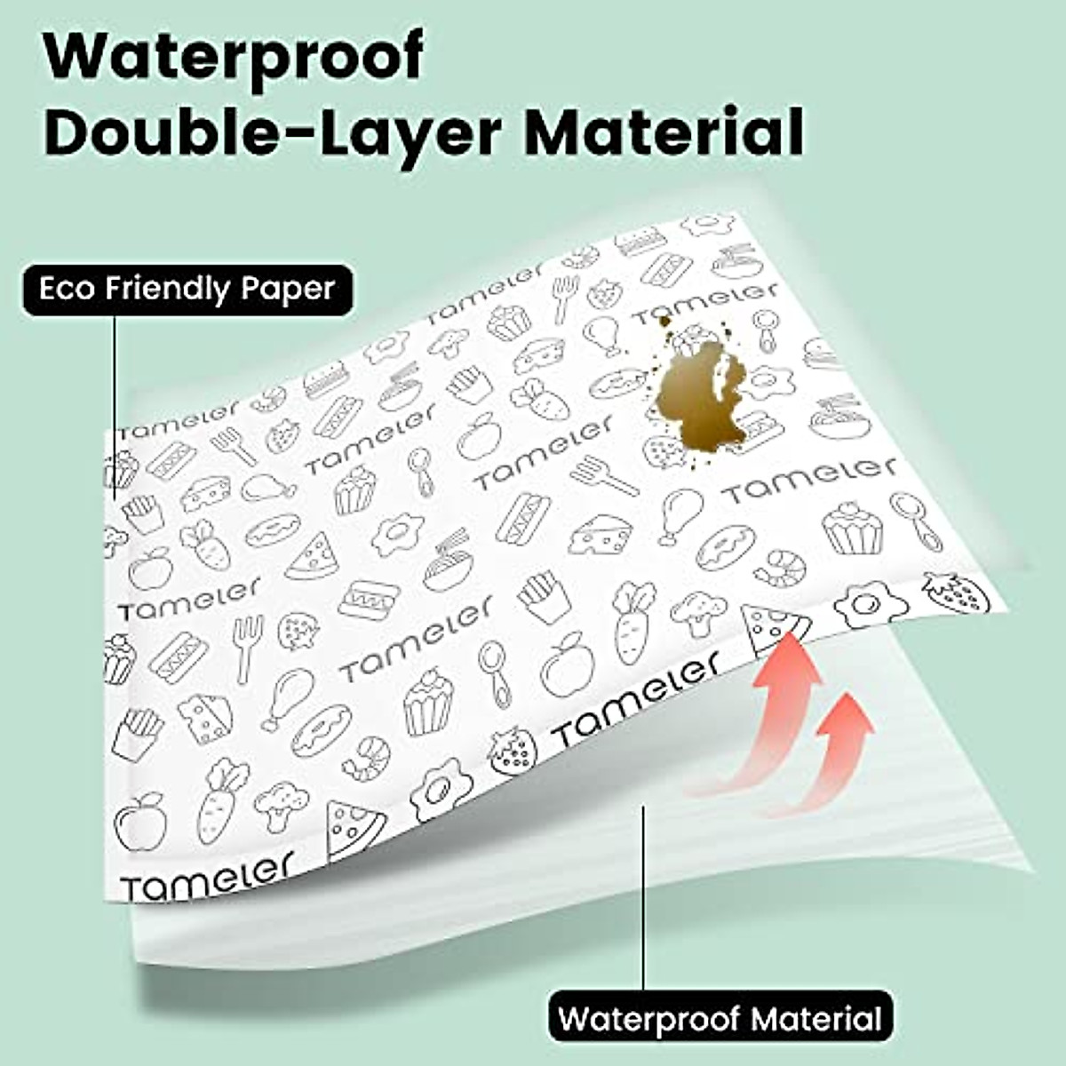 30 Pack Baby Splat Mat Under High Chair, 35'' x43'' Waterproof and Disposable Splash Mats, High Chair mat for Floor, Baby Led Weaning Supplies, Biodegradable, Compostable